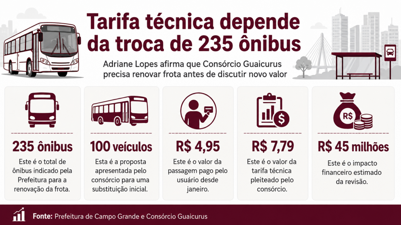 Adriane Lopes condiciona nova tarifa à troca de 235 ônibus - RCN67